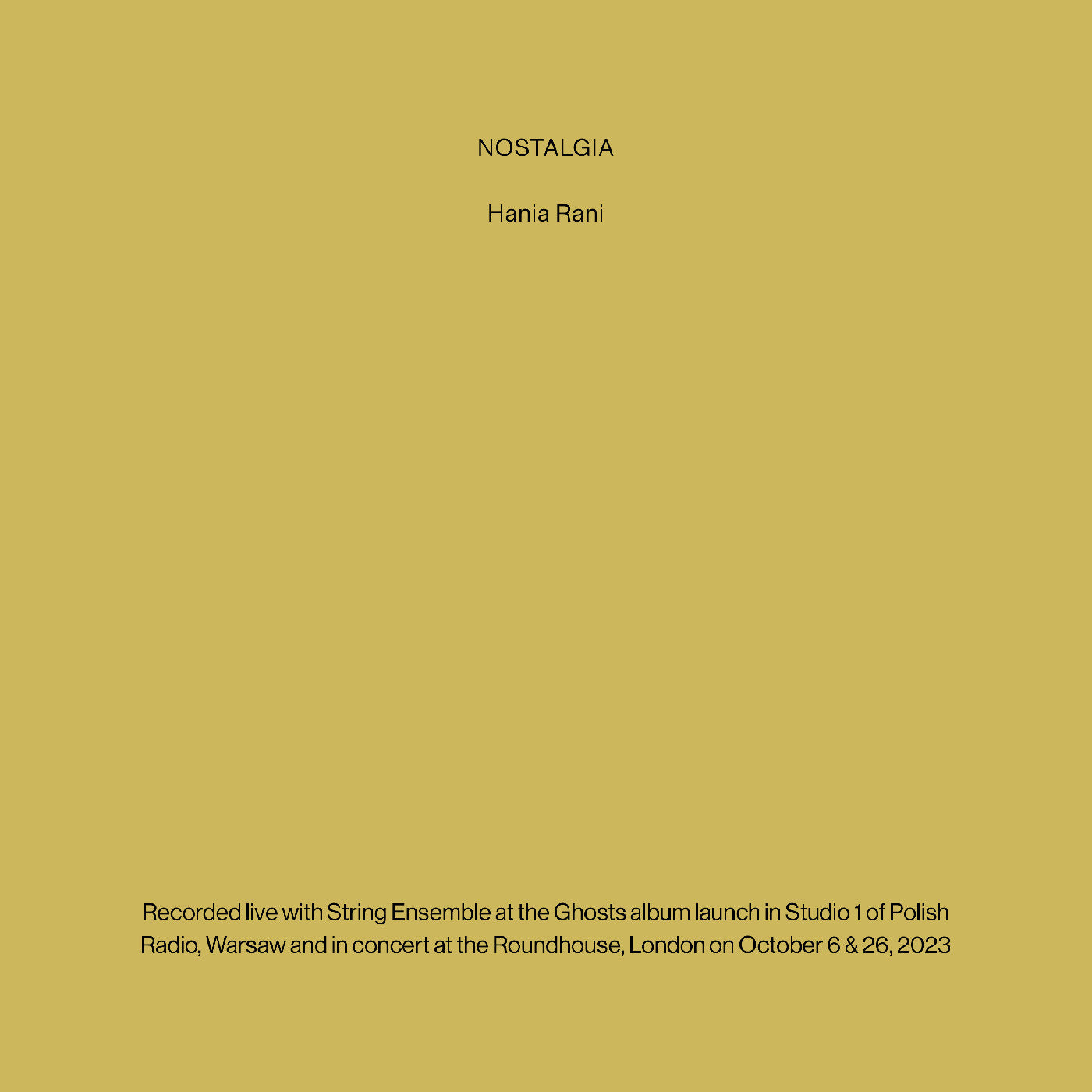 Hania Rani - Nostalgia 2LP – Dandelion Records